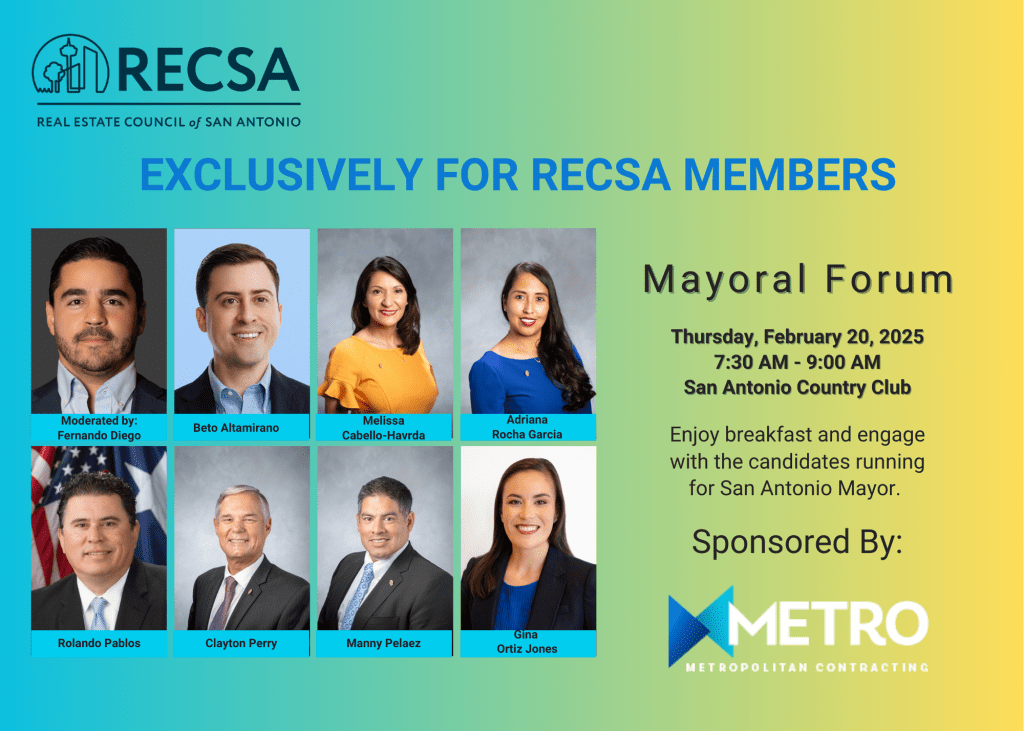 Mayoral Forum (RECSA Members Only) - Real Estate Council of San Antonio